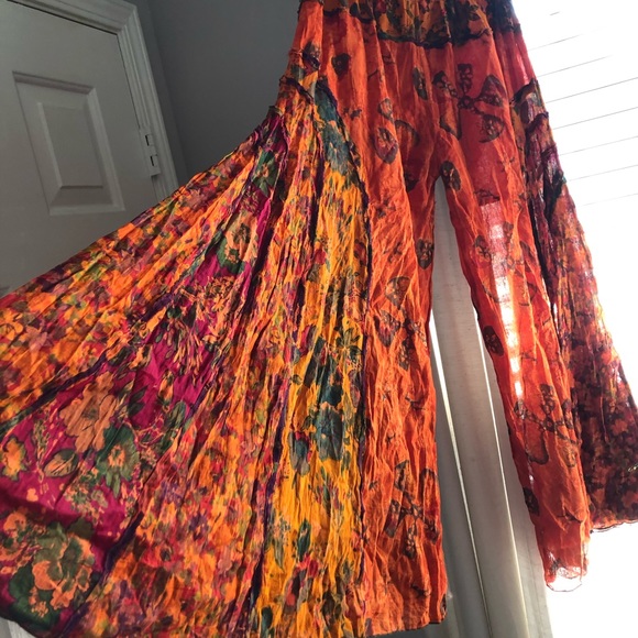 Hand Crafted | Pants & Jumpsuits | Indian Tie Dye Flower Patchwork ...